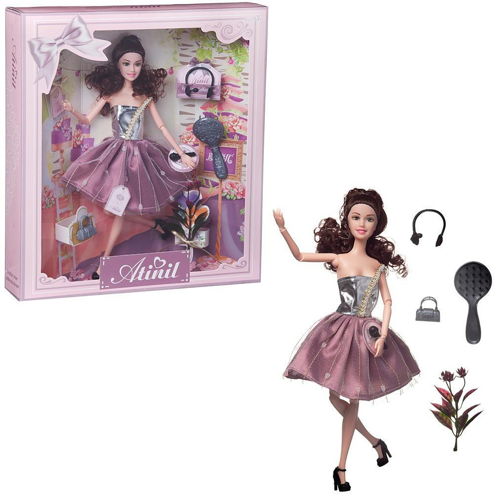 Кукла Junfa Atinil Звезда эстрады (в коротком платье с серебристым верхом) в наборе с ...