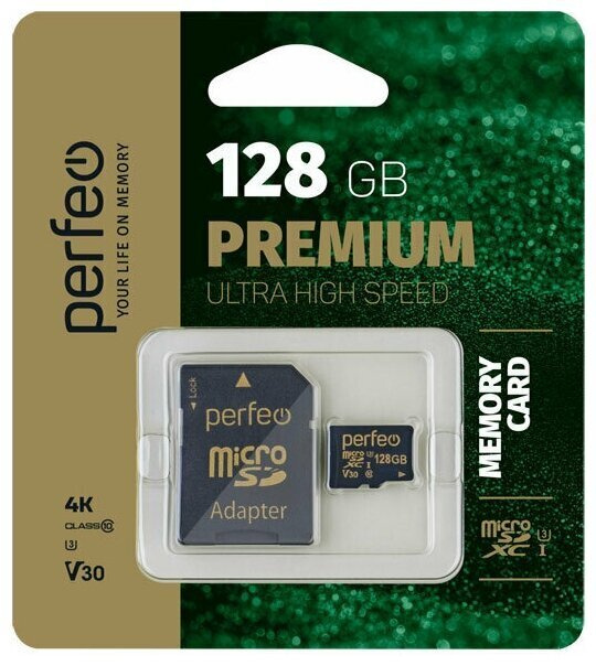 Карта памяти Perfeo microSDXC 128GB High-Capacity (Class 10) UHS-3 V30 - купить с доставкой по ...