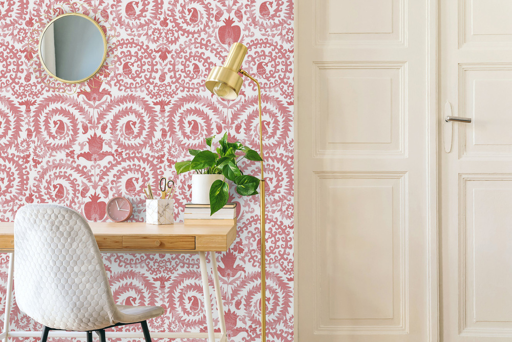 Обои флизелиновые Суфийская притча коралловый / Fun House Store / виниловые на флизелине ...