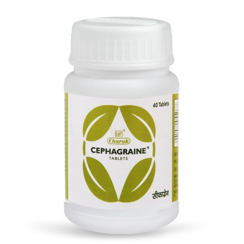 От заложенности носа Сефагрейн (Cephagraine Charak Pharma), 40 таблеток ...