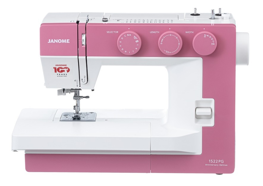 Швейная машина Janome 1522 PG Anniversary Edition Розовый щербет / 25 операций для шитья ...