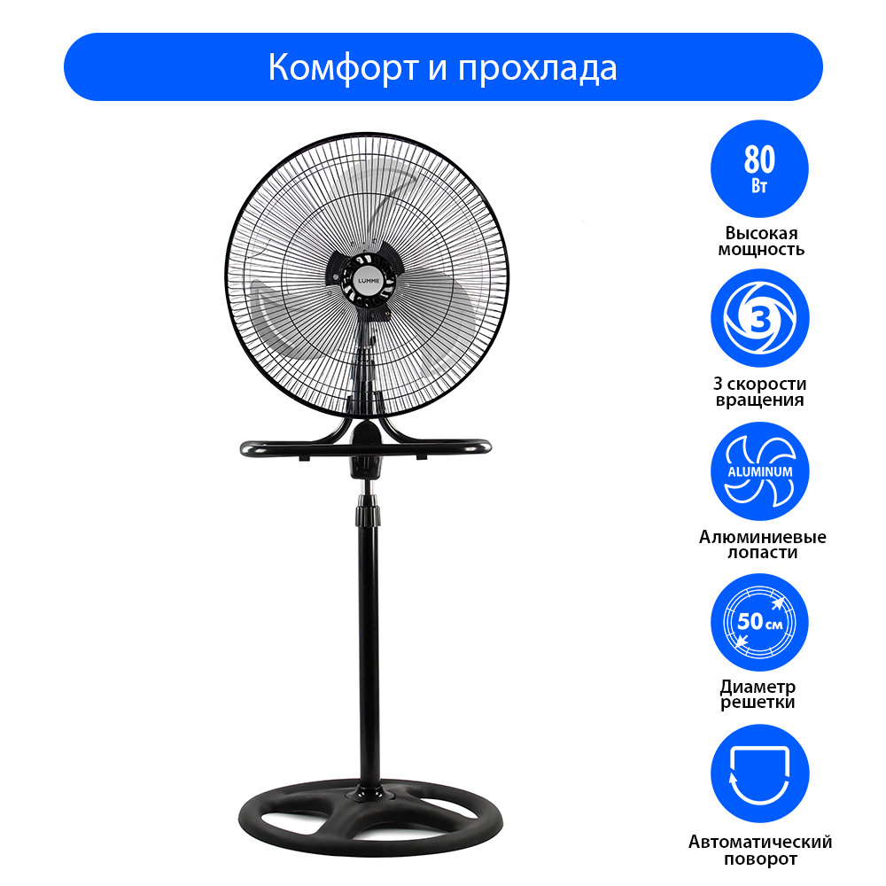 Вентилятор напольный 3 в 1 / настенный / настольный LUMME LU-FN106 ...