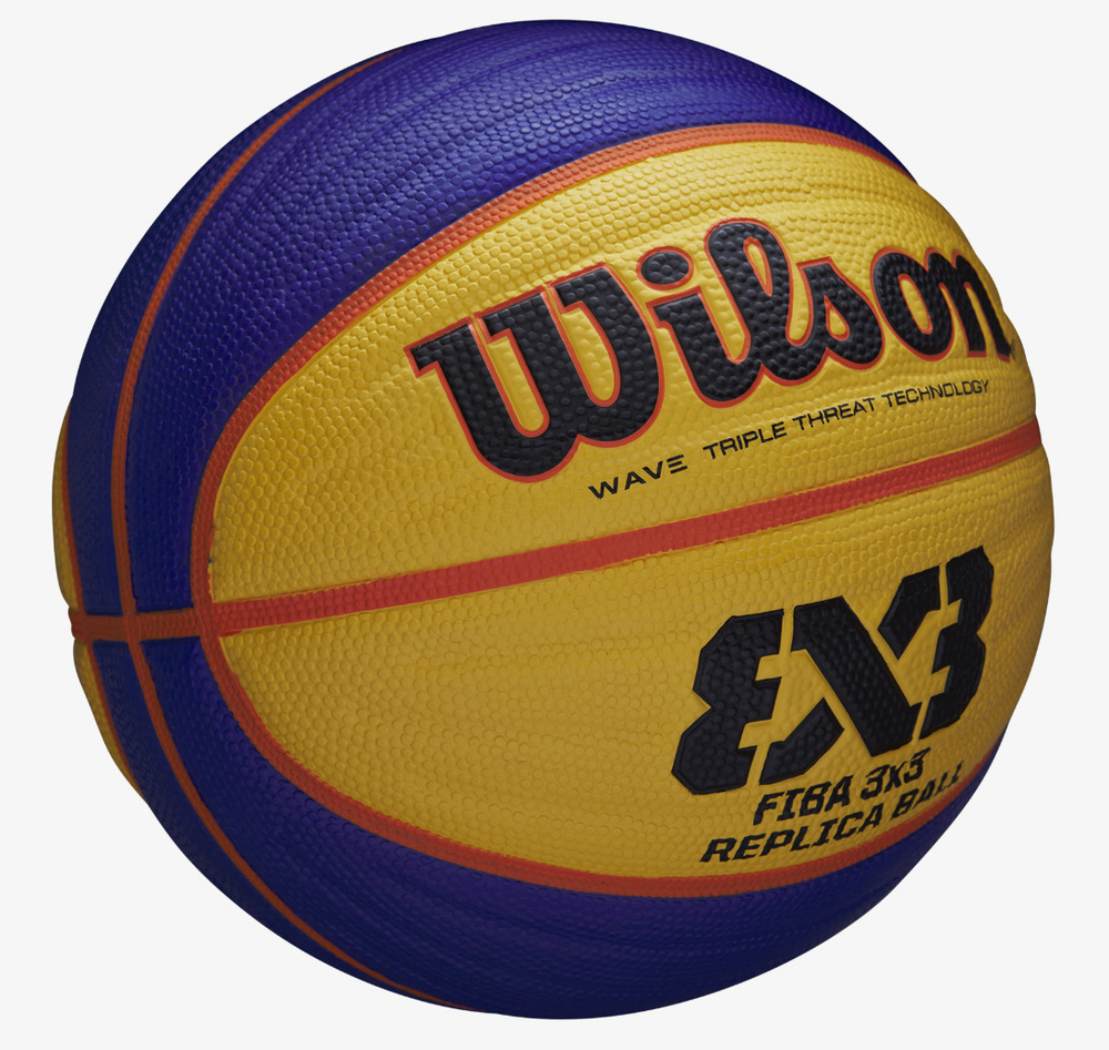 Мяч баскетбольный Wilson 3X3 REPLICA, 6 размер, желтый, синий купить по ...