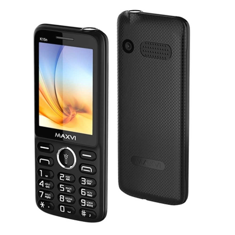 Мобильный телефон Maxvi K15n, черный - купить по выгодной цене в интернет-магазине OZON (902448627)