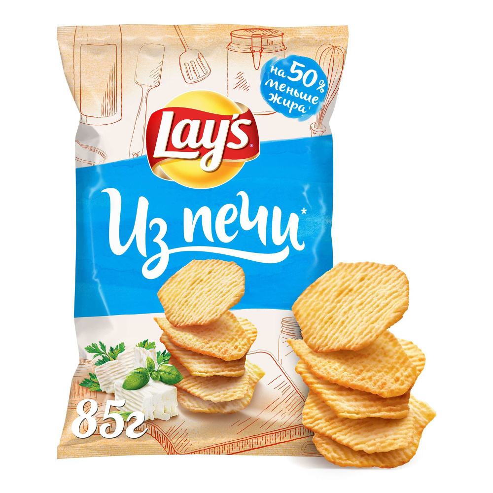 Чипсы картофельные Lay's Из печи Нежный сыр с зеленью 85 г купить на OZON по низкой цене (666423343)