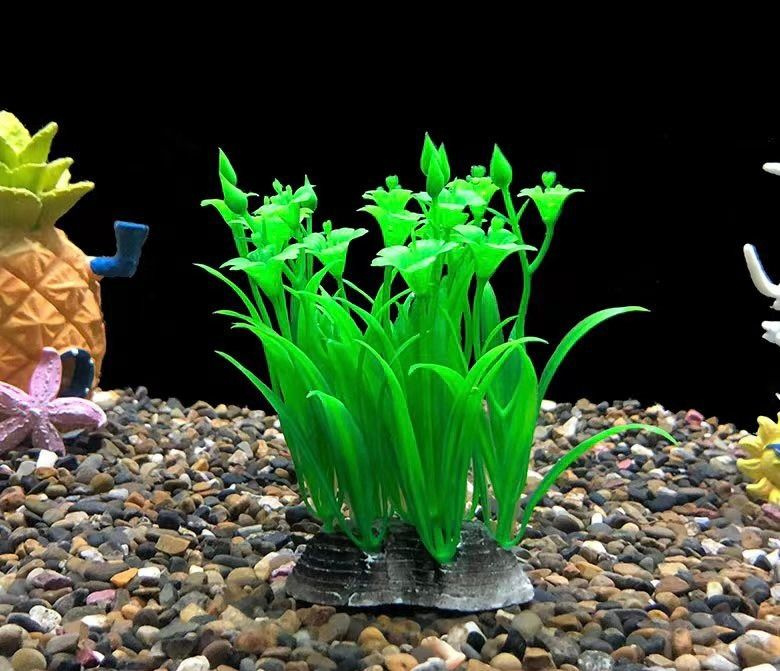 Водоросли для аквариума искусственное, декор 1 шт 10 см - купить с ...