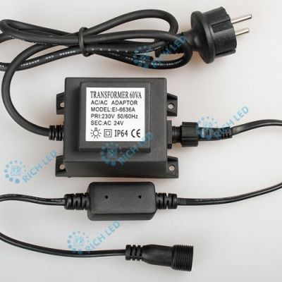 Rich Led Трансформатор 220/24 В, усиленная влагозащита IP65 ...