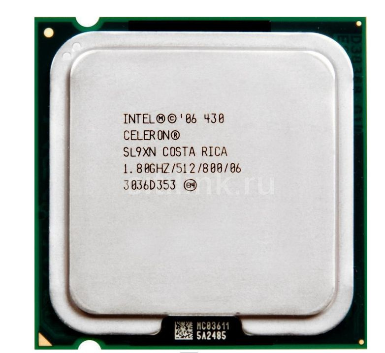 Процессор Intel Celeron 430 Celeron, OEM (без кулера), 1 яд., 1,8 ГГц ...