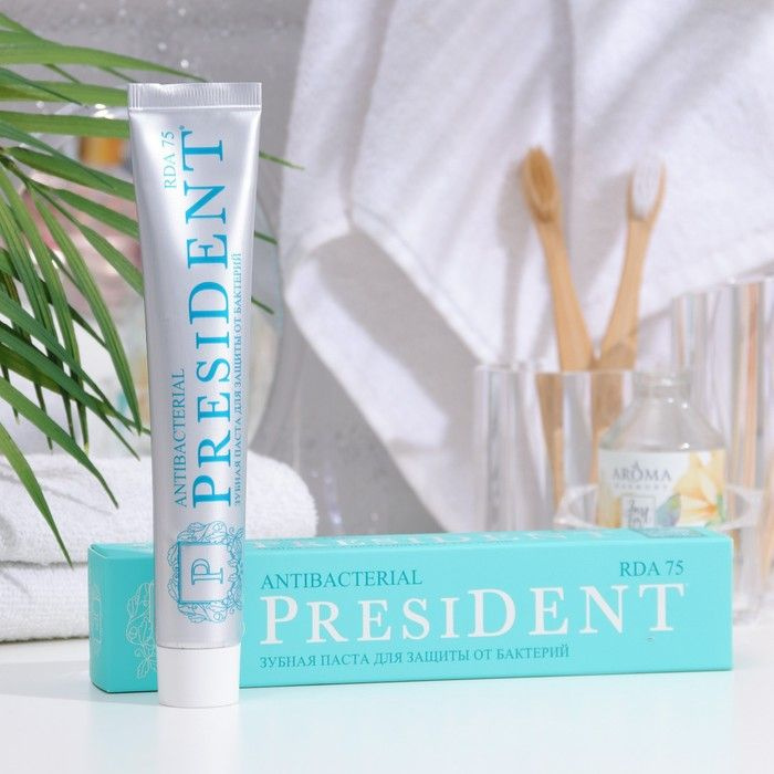 Зубная паста President Antibacterial, 75 RDA, 75 мл - купить с ...