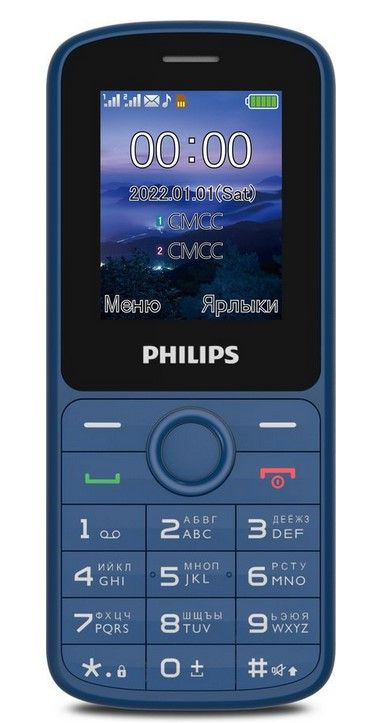 Мобильный телефон Philips E2101, синий - купить по выгодной цене в интернет-магазине OZON ...