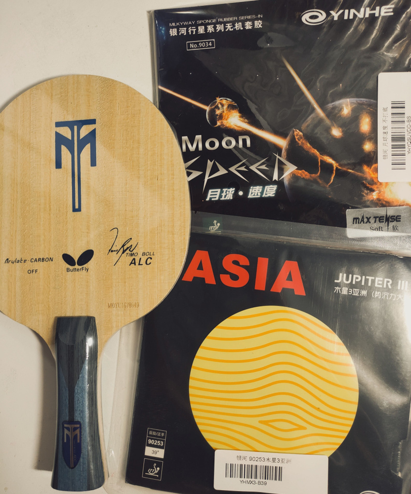 Эксклюзивная теннисная ракетка РУЧНАЯ СБОРКА! Butterfly Timo Boll ALC ...