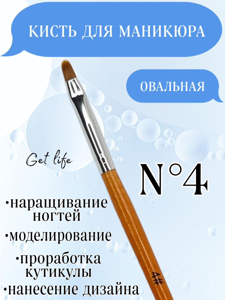 Кисть для маникюра - Кисть для геля, для дизайна и наращивания ногтей ...