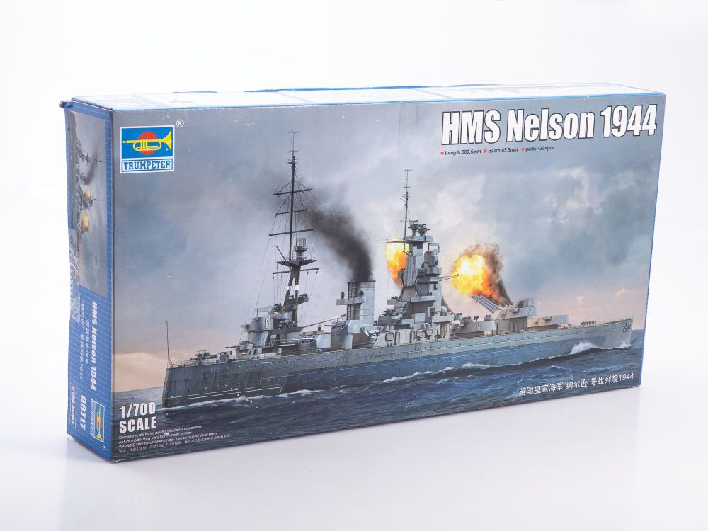 Сборная модель судна Trumpeter HMS Nelson 1944, масштаб 1/700 купить на ...
