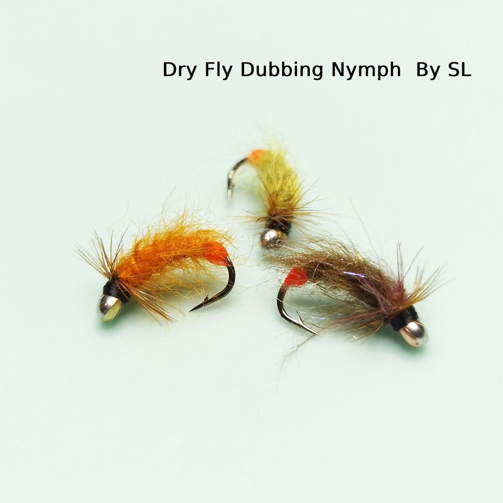 Мушка на хариуса и форель Dry Fly Dubbing Nymph Scud 14 - купить с ...