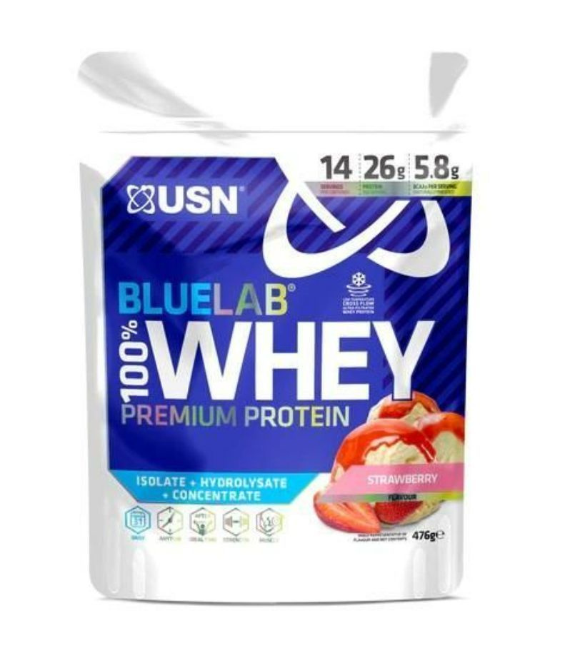 USN Сывороточный протеин Blue Lab Whey 476 г, Клубника - купить с ...