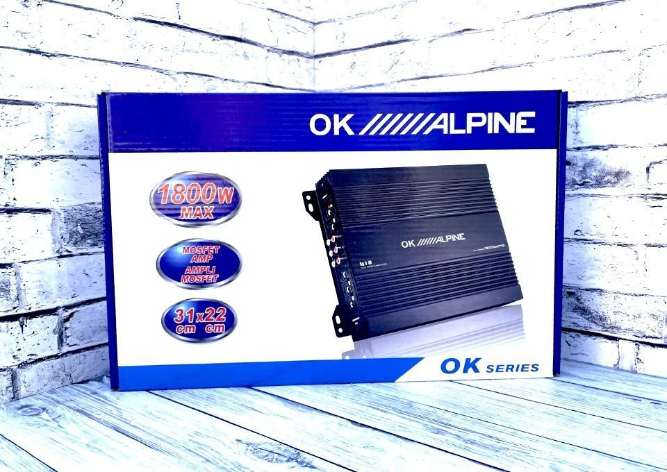Усилитель автомобильный 4 канала OK Alpine 1800W / Усилитель для ...