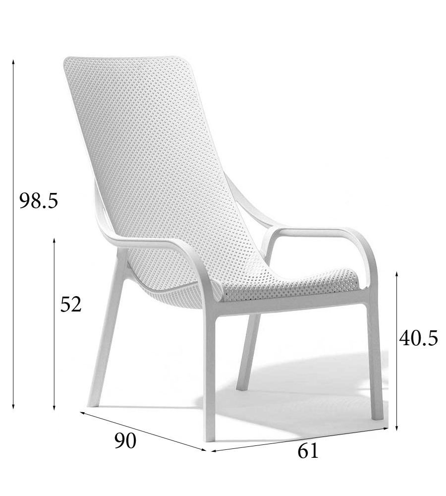 Садовое кресло уличное дачное Net Lounge, цвет белый, NARDI - купить с ...