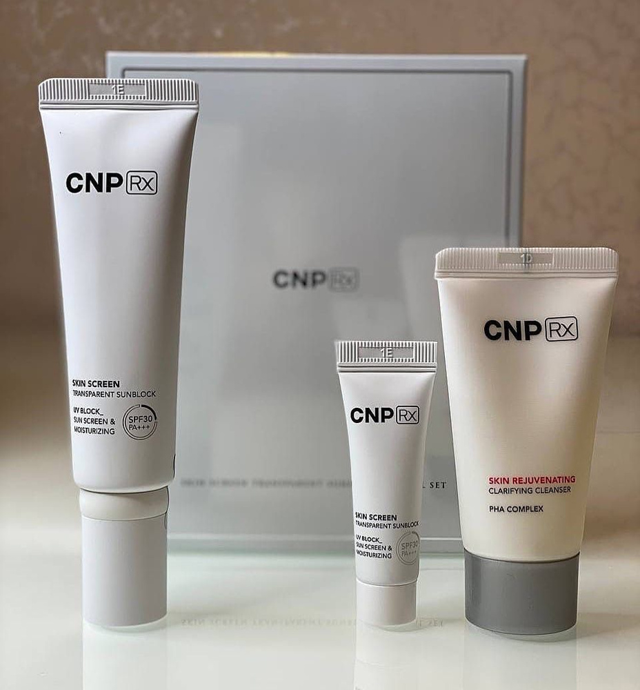 CNP Rx Набор с солнцезащитным кремом (50+10мл) SKIN SCREEN TRANSPARENT SUNBLOCK Special Set ...