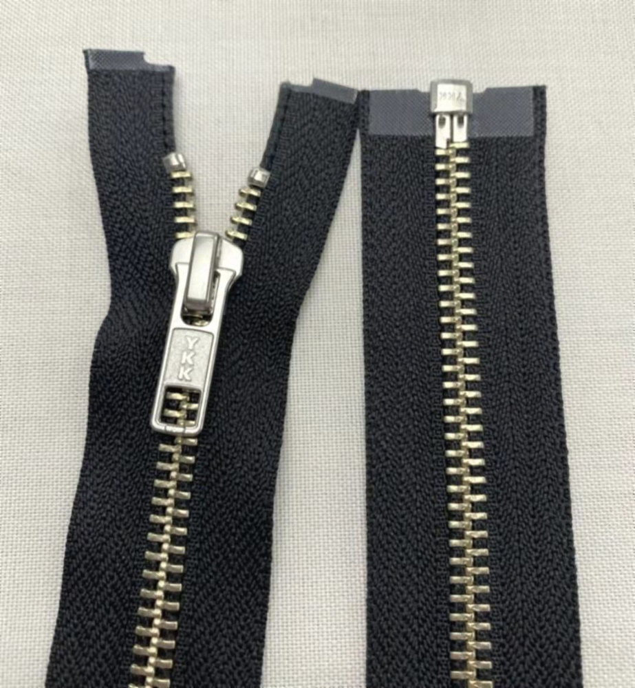 Застежка-молния разъемная, металлическая. YKK. Тип 5. Длина 60 см ...