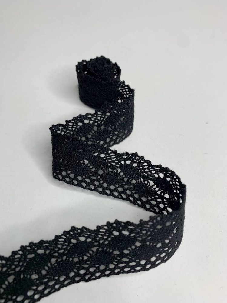 Кружево лен 2,3см 2199 черный.3м - купить с доставкой по выгодным ценам ...
