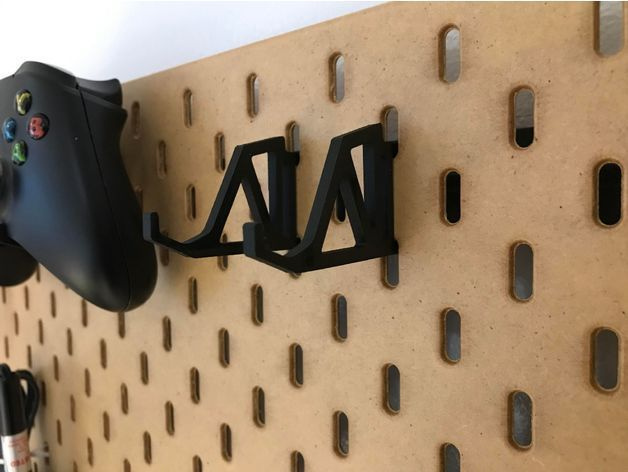 Держатель геймпада Xbox для IKEA Skadis (Скодис) (4 крючка) купить c доставкой на OZON по низкой ...