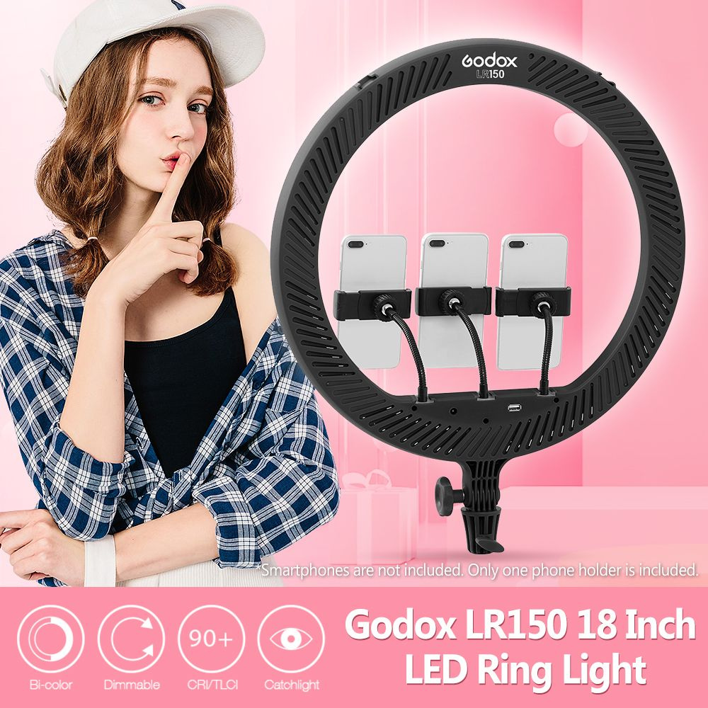 Godox LR150 18-дюймовый светодиодный кольцевой светильник для студийной ...