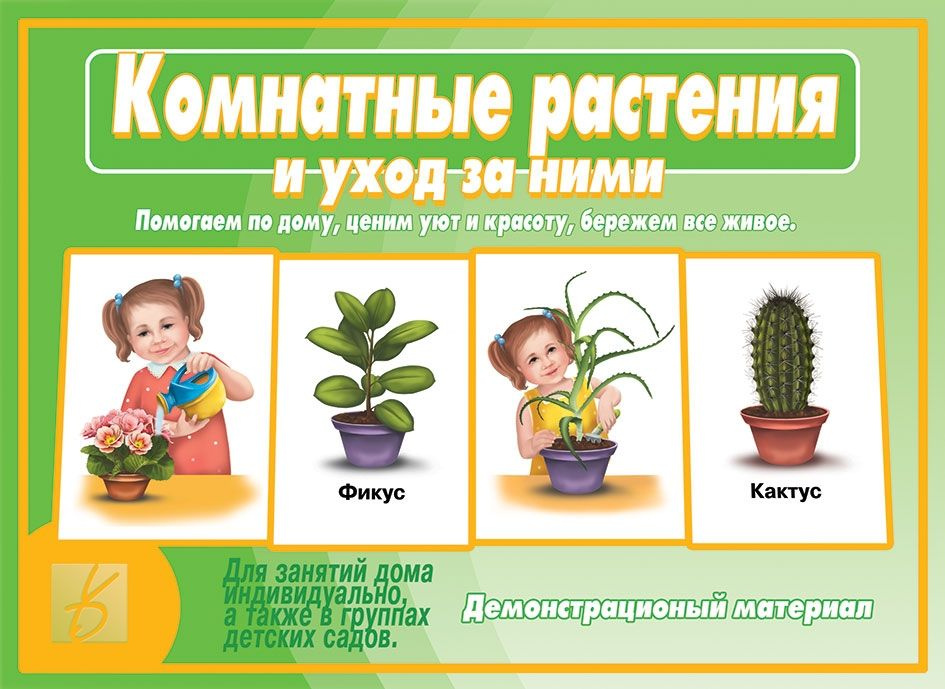 Комнатные растения и уход за ними. Демонстрационный материал для ...