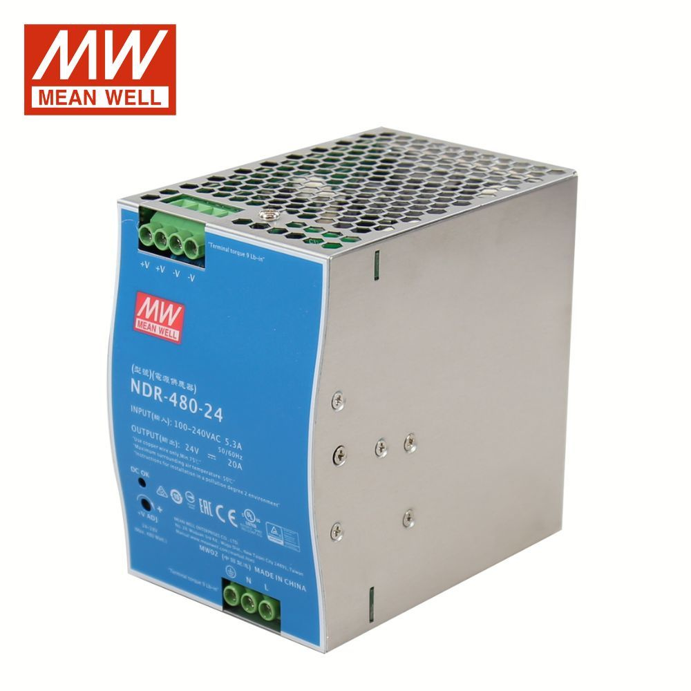 NDR-480-24 MEAN WELL, Блок питания на DIN-рейку, AC/DC 480 Вт 24 В - купить с доставкой по ...