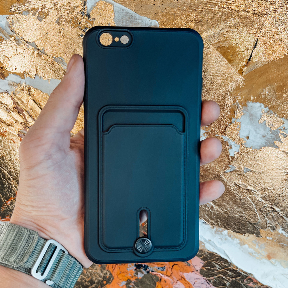 Чехол на iPhone 6 Plus/6S Plus черный с карманом. - купить с доставкой ...