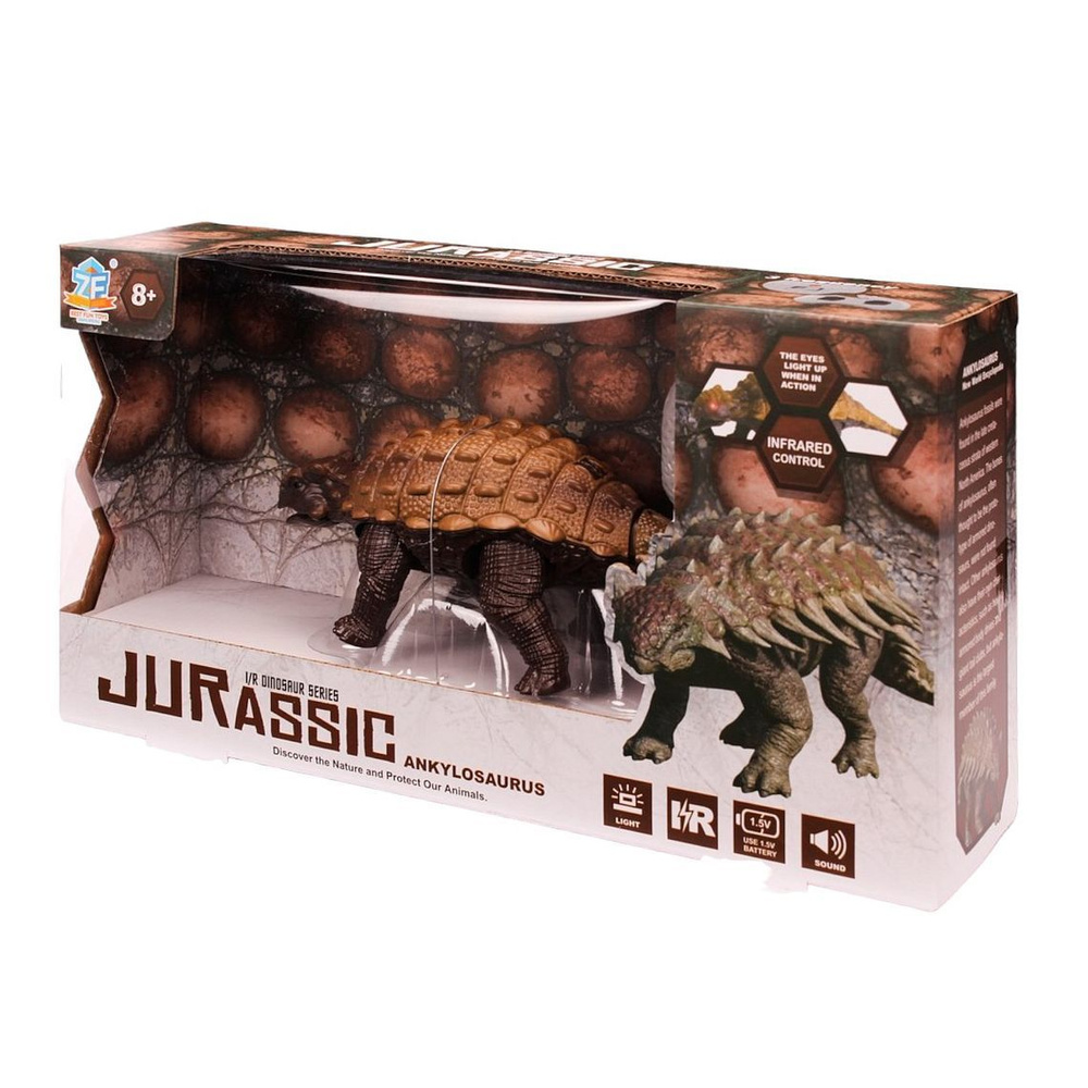 Игрушка радиоуправляемая, динозавр на пульте управления, на батарейках ...