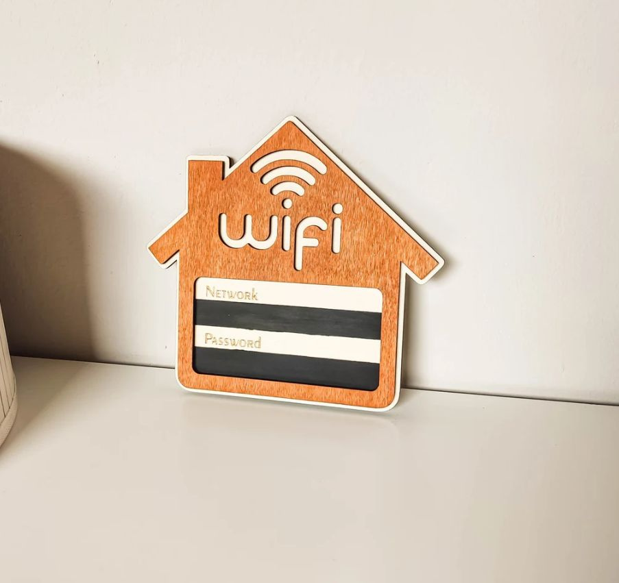 Табличка, символ указатель Вай Фай / Wi Fi с логином и паролем для ...