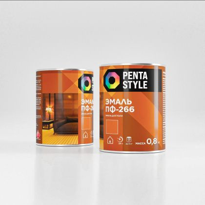 Эмаль ECOL ПФ-266 PentaStyle для пола золотисто-коричневая 0,8кг ...