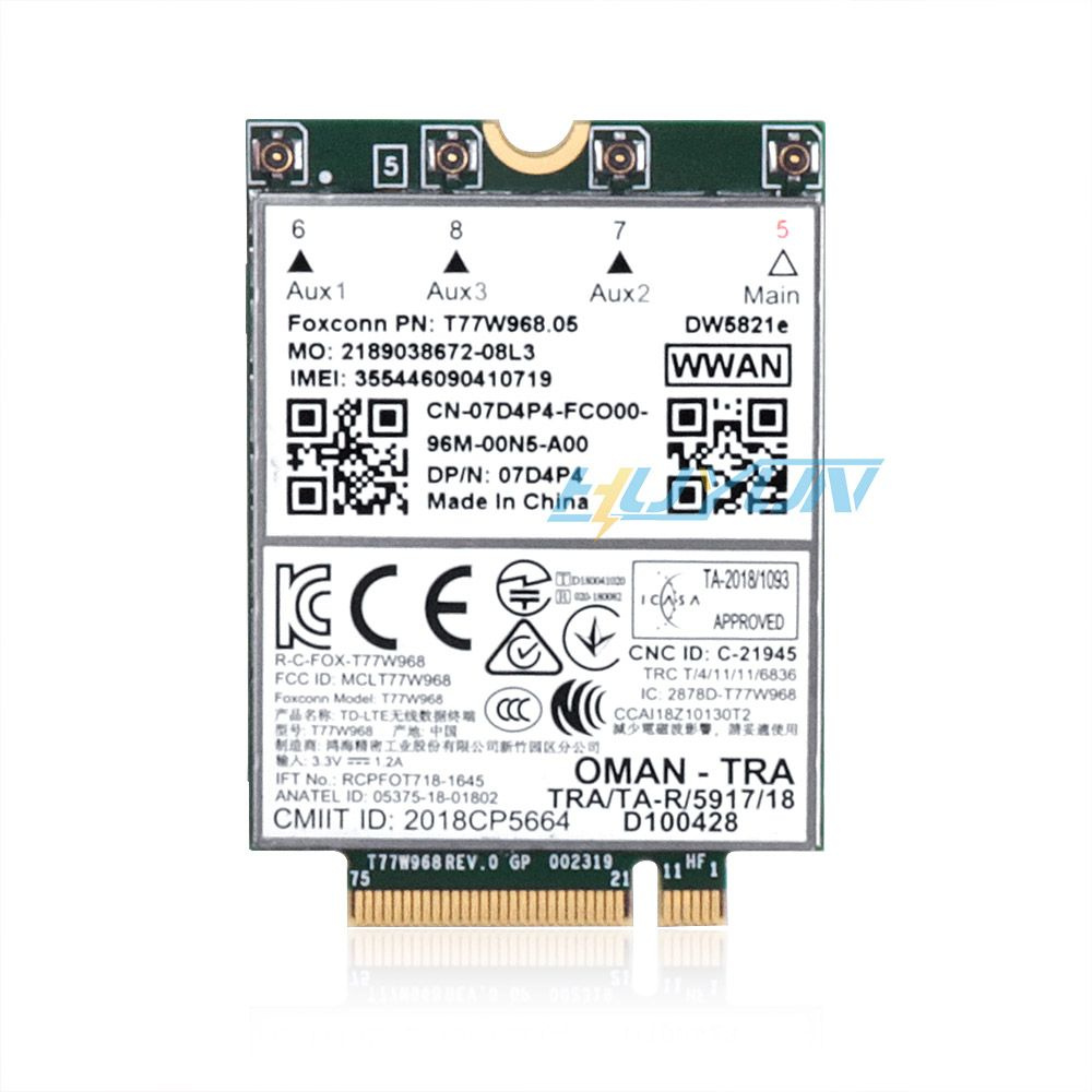 Сетевая карта Dell DW5821e T77W968 Latitude 5420 Snapdragon X20 LTE ...