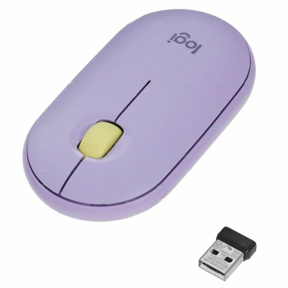 Мышь беспроводная Logitech M350 Logitech Pebble M350 Purple, фиолетовый ...