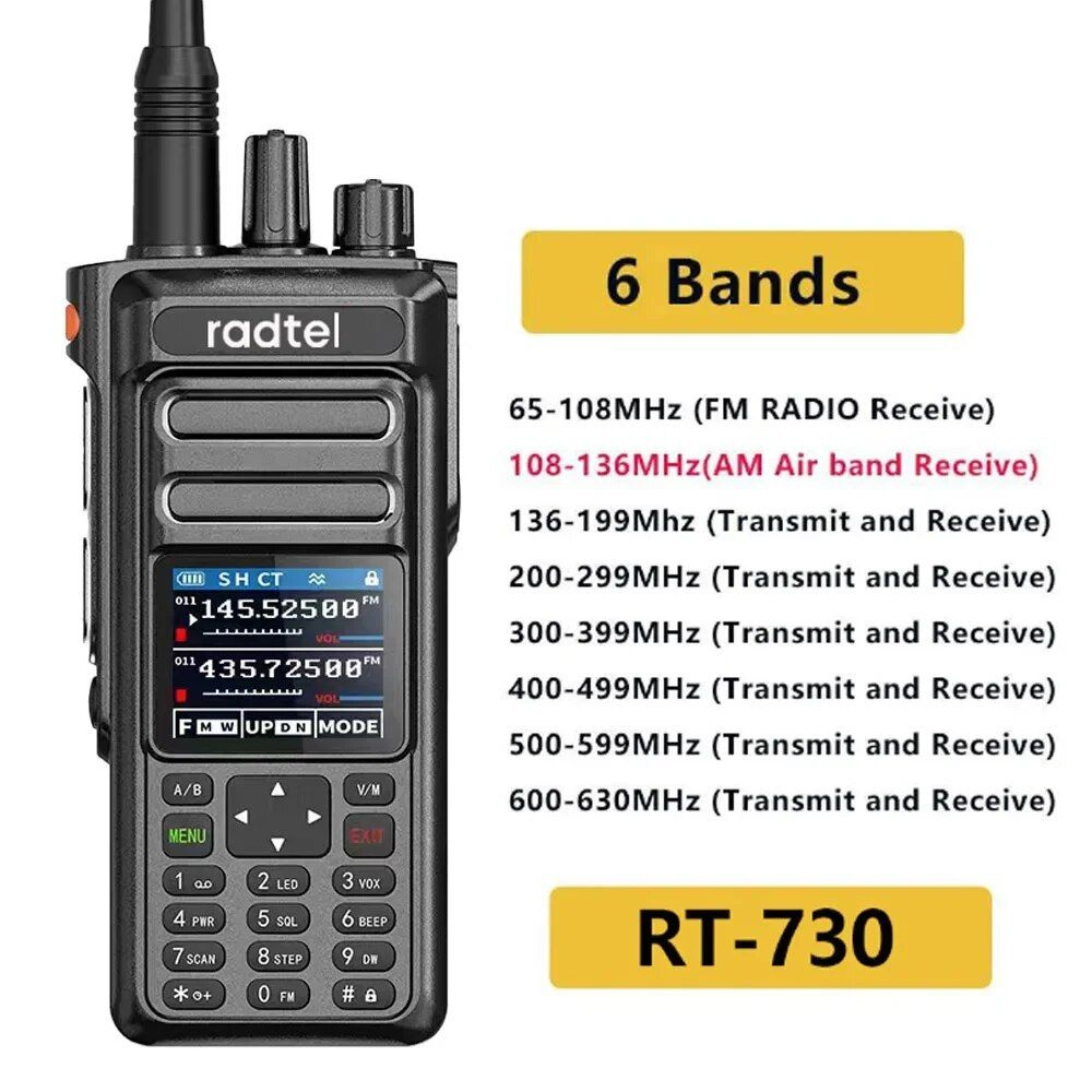Radtel RT-730 IP67 Водонепроницаемый 10 - Вт радиофон, полнодиапазонный ...