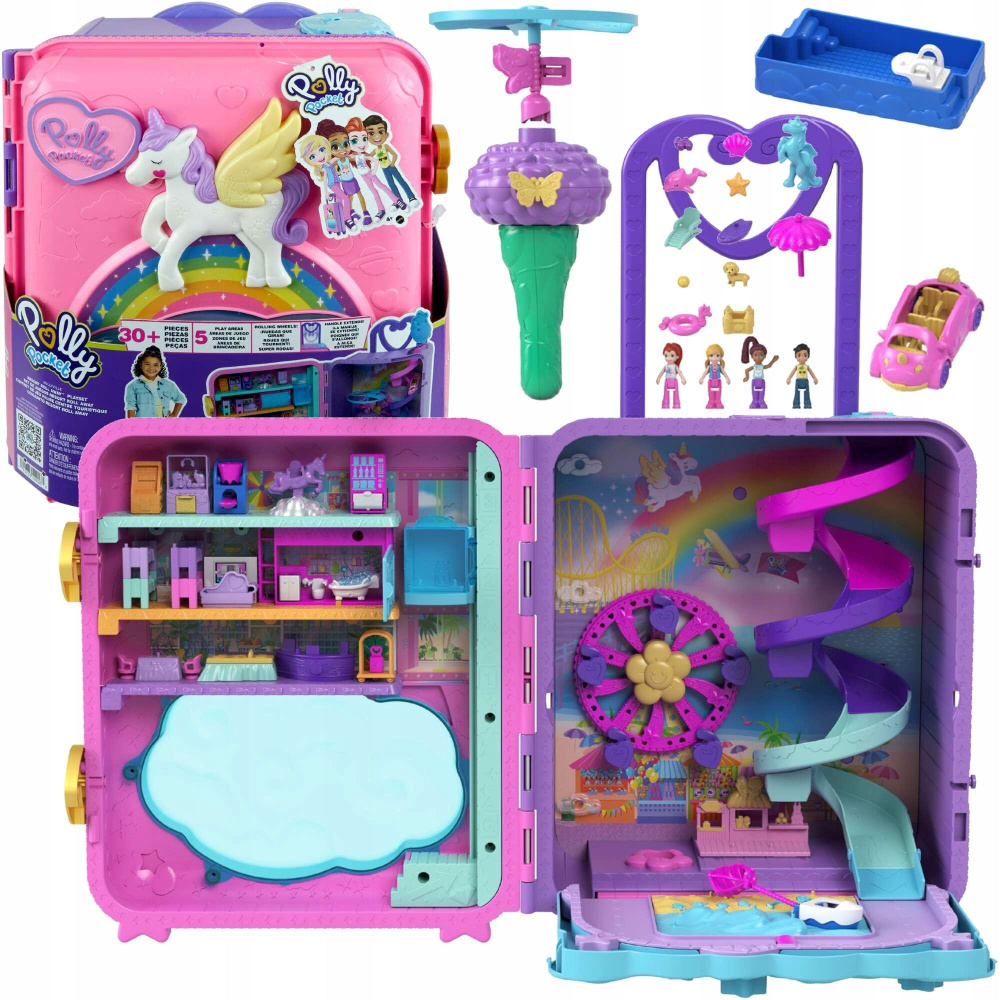Фигурки Mattel Polly Pocket - Игровой набор Полли Покет в чемодане с ...