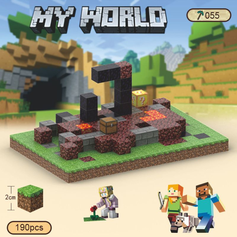 Майнкрафт/Магнитные строительные блоки/Игровая сцена,190 - купить с ...