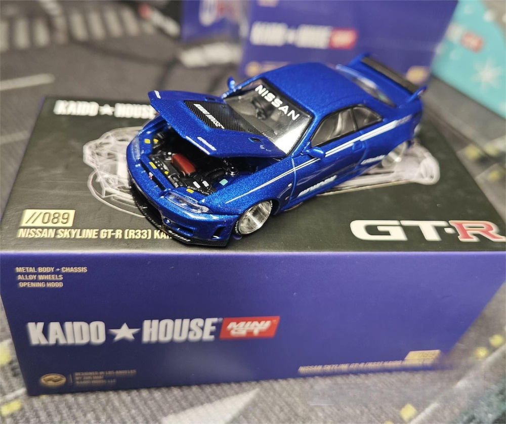 Машинка KAIDO HOUSE & Mini Gt 1/64 KHMG089 Nissan Skyline GT-R R33 ...
