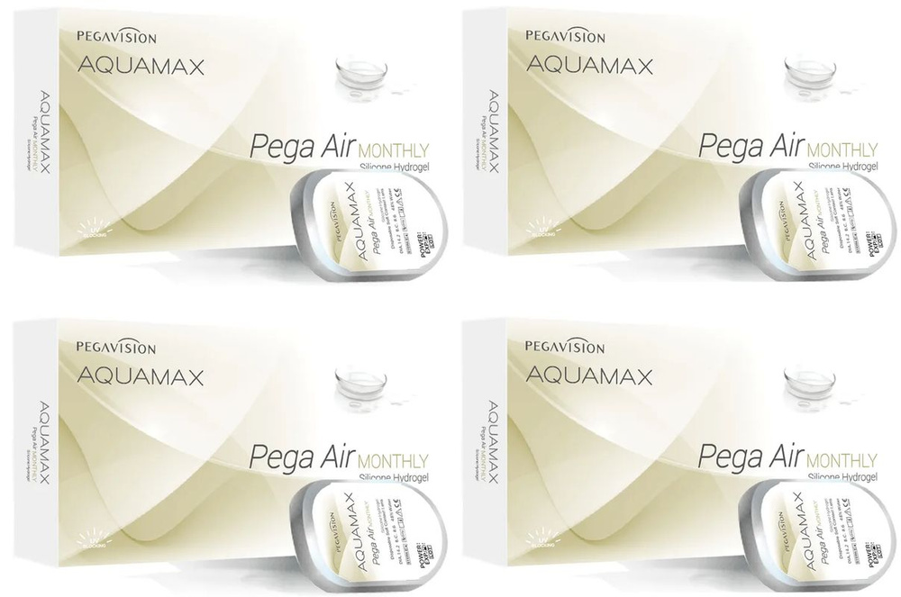 PegaVision Aquamax PEGA AIR +3.00 / 14.1 / 8.8, 24 штуки (4 пачки по 6 ...