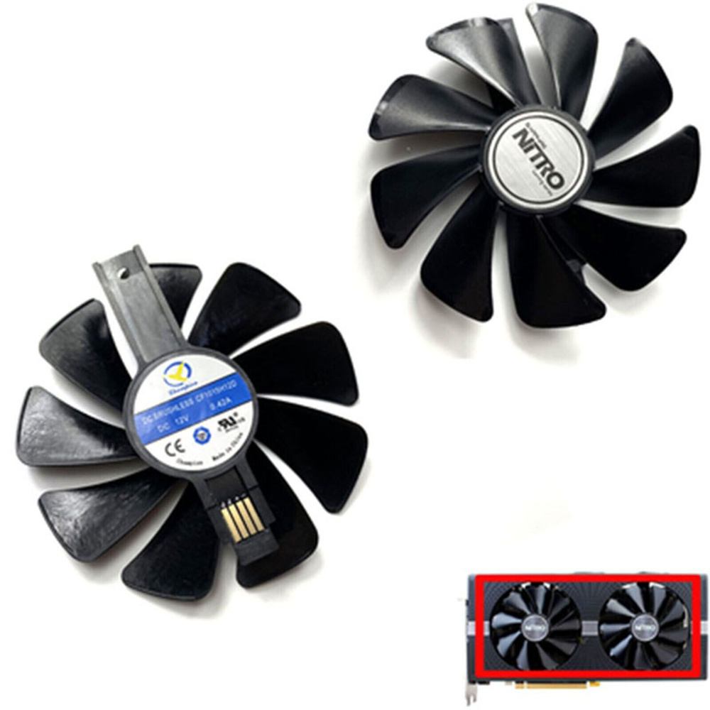 Вентиляторы охлаждения для видеокарты Sapphire RX 580/570/480/470 ...