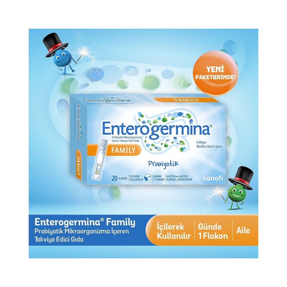 Enterogermina Family, Энтерожермина 4 миллиард 5мл 20 Flakon, Готовая к ...