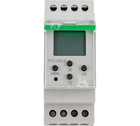 Астрономическое реле времени Евроавтоматика PCZ-525-3, коррекция времени вкл/выкл, ночной ...