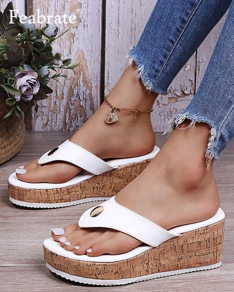 Сланцы Женский Feabrate, размер 41 Толстая подошва Без застёжки Лето купить c доставкой на OZON ...