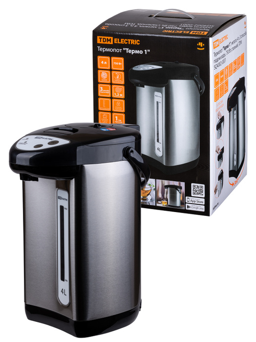 Термопот "Термо 1", металл, 4 л, 3 способа подачи воды, 750 Вт ...