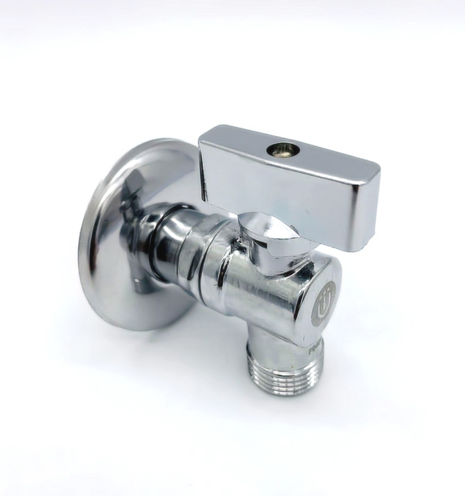 Угловой кран 1/2"х 1/2" для подключения приборов (хром) TIM - купить по ...