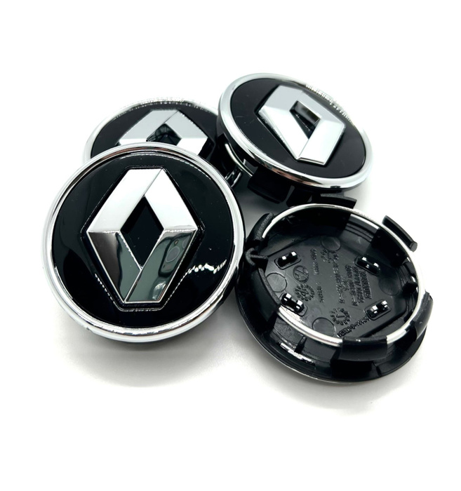 Колпачки заглушки на литые диски Renault 57/50мм (40315-2085R) Черный 4 ...