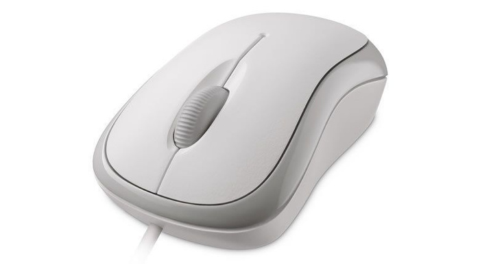 Мышь проводная Microsoft Basic Optical Mouse White (P58-00066) P58-00066, белый - купить по ...