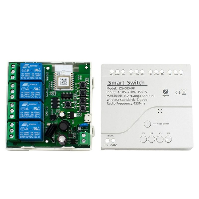 4CH Tuya Zigbee Switch Module 85-250V Relay Smart Remote Control ...