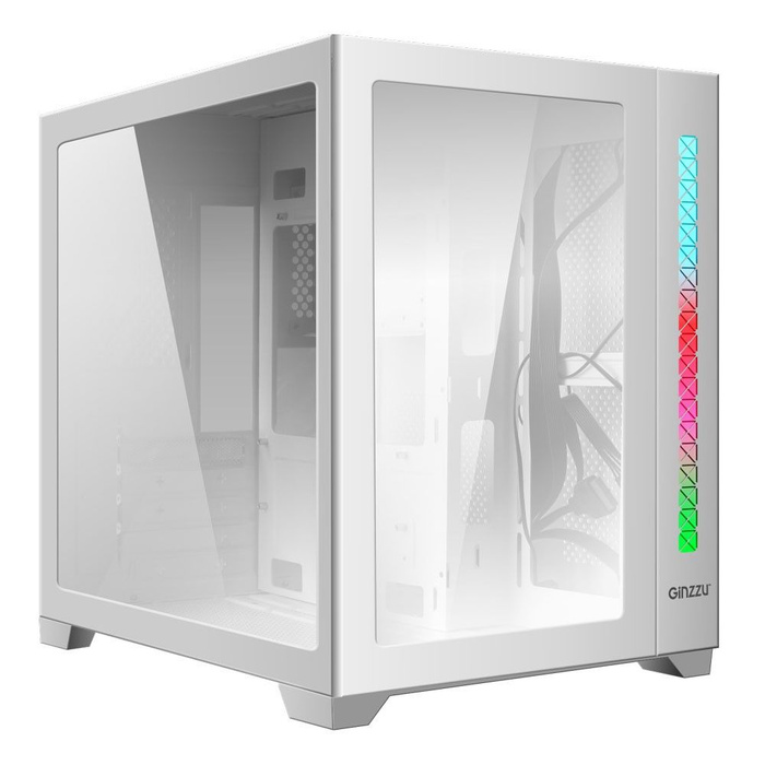 Корпус Ginzzu V400 RGB Белый - купить с доставкой по выгодным ценам в ...