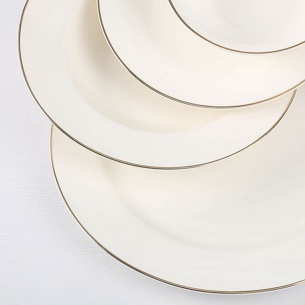 Сервиз столовый на 6 персон для кухни Arya Exclusive Dory Gold костяной ...